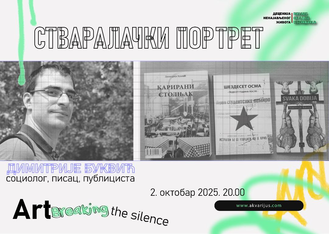 Stvaralački portret sociologa, pisca i publiciste Dimitrija Bukvića ...